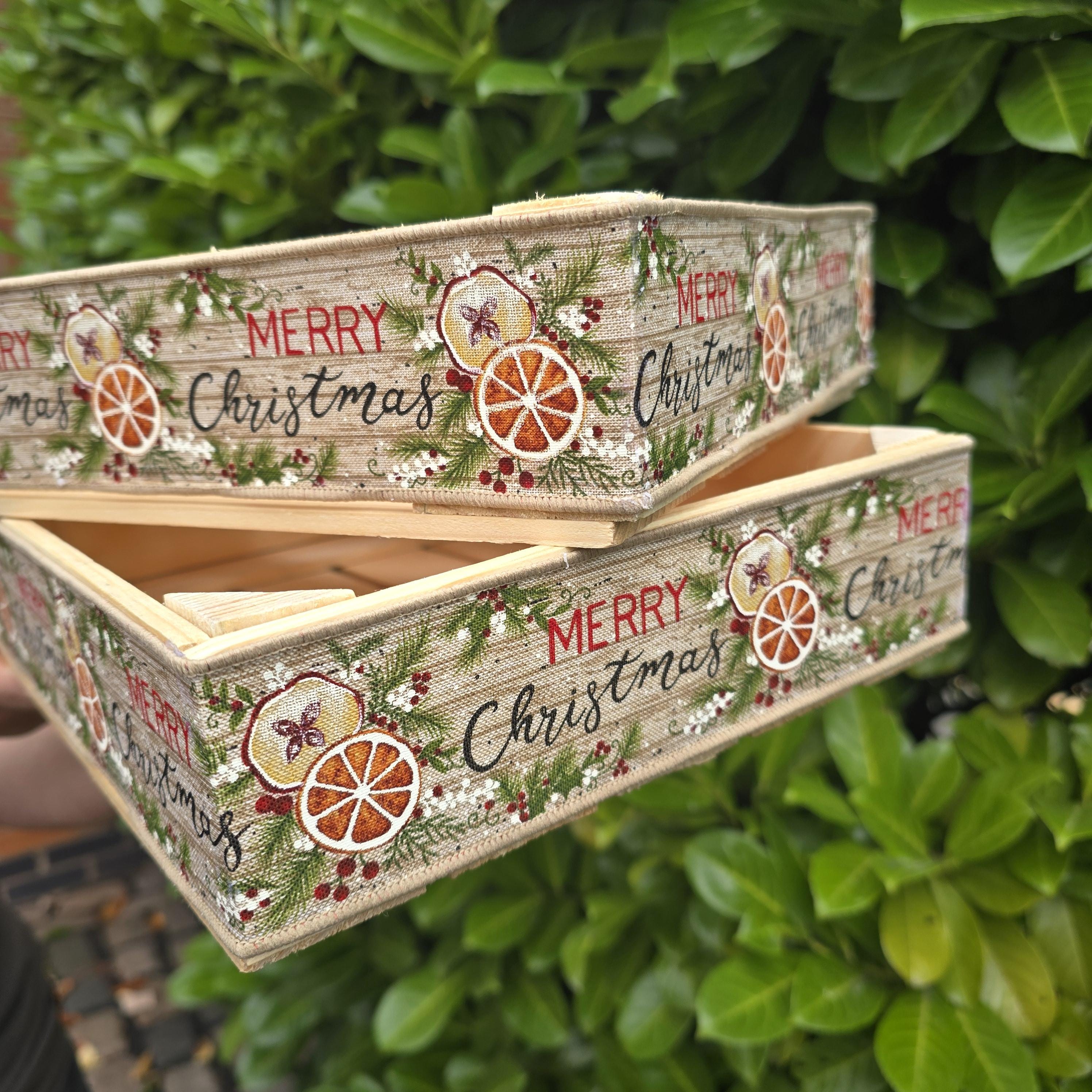 Christmas Gift Hamper, Empty Wine Box, Gift Box Basket – AboutWood